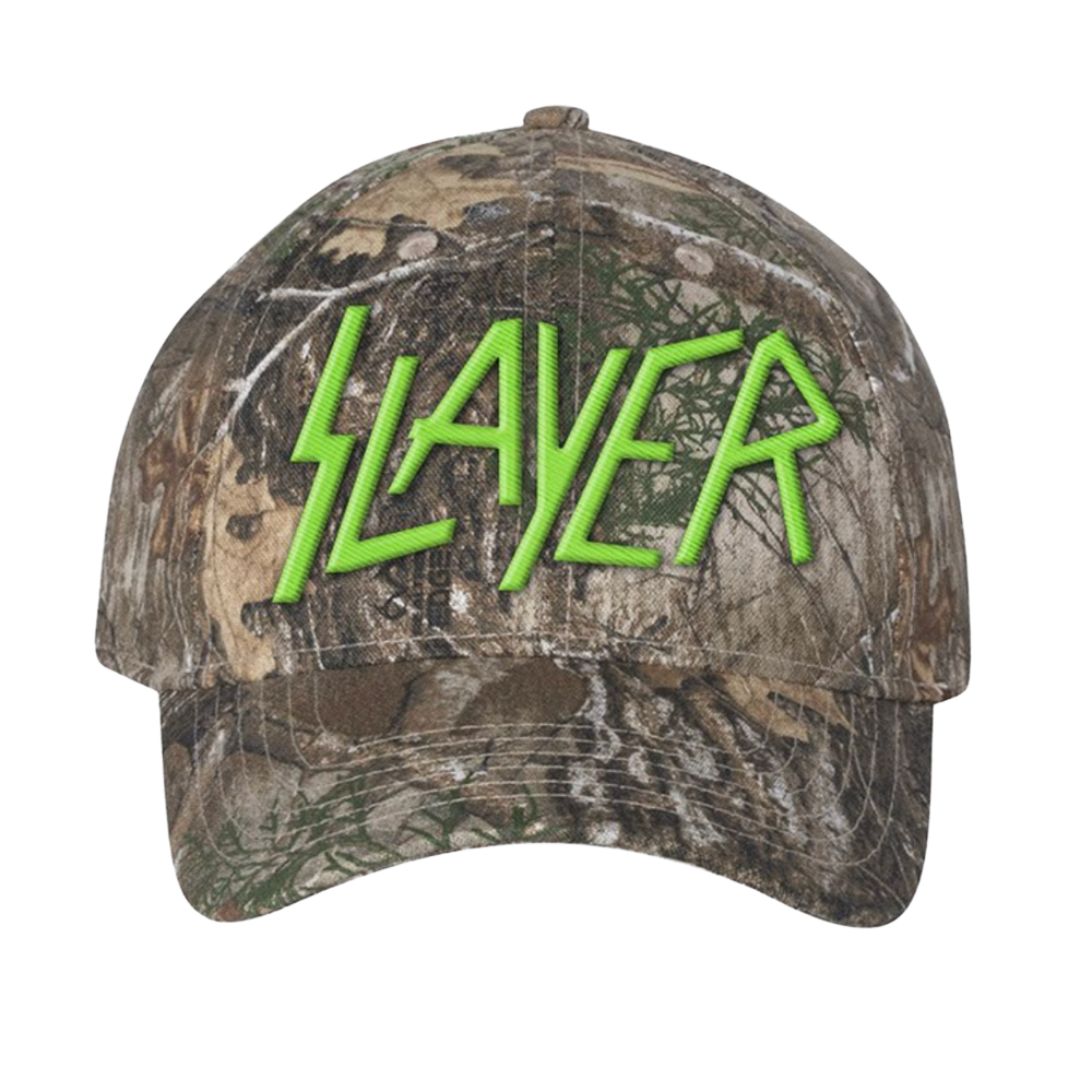 Green Embroidered Slayer Logo Camo Hat – Slayer Store