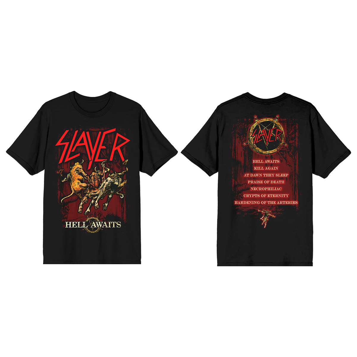 Torn Asunder Hell Awaits Tracklist T-Shirt – Slayer Store